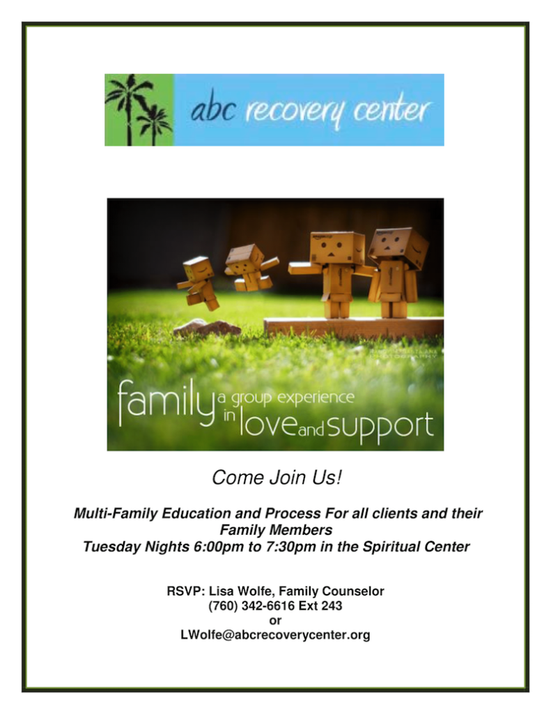 Family Education Night (revised) 8 29 17-1 - ABC Recovery Center